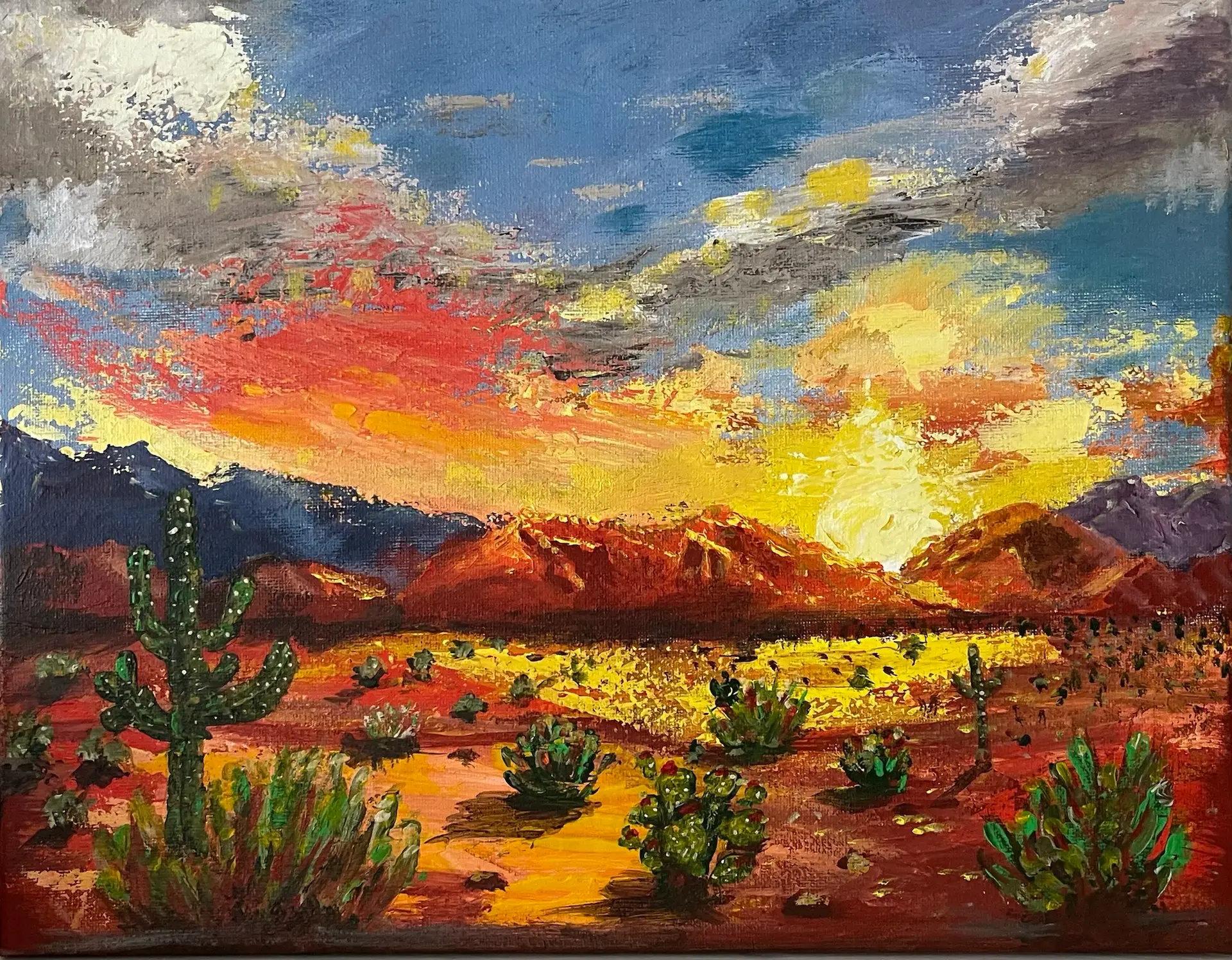 Mohave Desert Spring Morning – Open Edition Giclée Matted Print - P ...